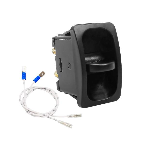 商品名: エアスプリング作動スイッチ 接続ライン付き シートエアリフトバルブスイッチ パドルバルブスイッチ エアライドサスペンションコントロールスイッチ パドルタイプ プッシュトゥスナップタブ ON Off ON コンプレッサーアクセサリー...