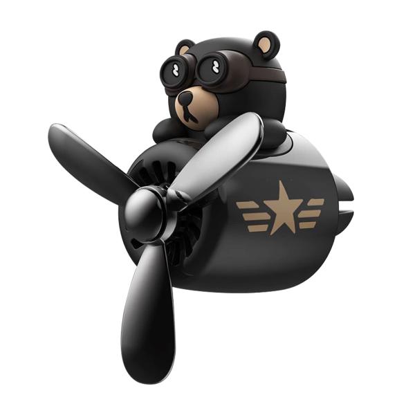 商品名: 車用芳香剤 かわいいカートゥーンベア Car Air Fresheners Cute Pilot Bear Car Diffuser Rotating Propeller Cartoon Automotive Air Outlet...