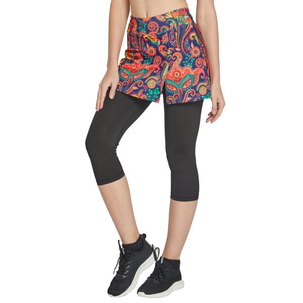 商品名:  slimour Skirted Leggings with Skirt Attached Capri Pant with Skirt Pants for Women Athletic Workout Tennis Skirt w...