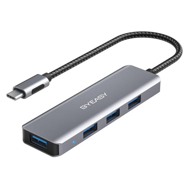 商品名: BYEASY USB Cハブ 4ポート Type c ハブ ノートパソコン USB - USB Cアダプター Micro USB電源ポート付き USB Cスプリッター USB Cノートパソコン MacBook Pro MacBoo...