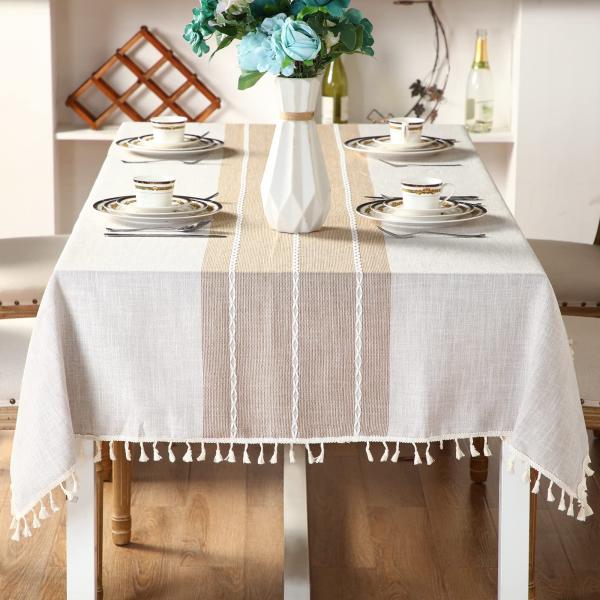 商品名:  2 Pcs Rectangle Tablecloth Rustic 55 x 87 Inches Rectangular 6-8 Seats Table Cloth Linens Wrinkle Proof Anti Fadin...
