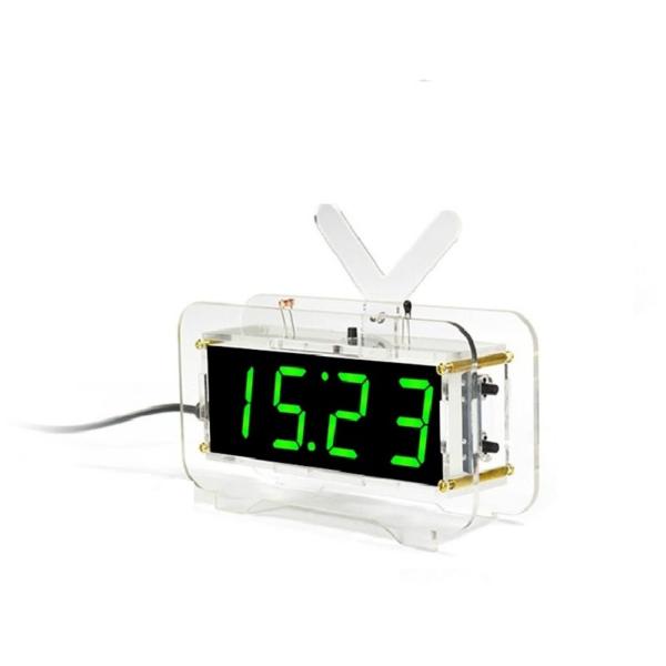 商品名: GeekLJT DIY 電子ボイスクロックキット 4桁デジタル はんだ付けプロジェクトキット 学生と初心者向け かわいい目覚まし時計 DIYキット 電子機器の学習 はんだ付けの練習用 (グリーン) GeekLJT DIY Elec...