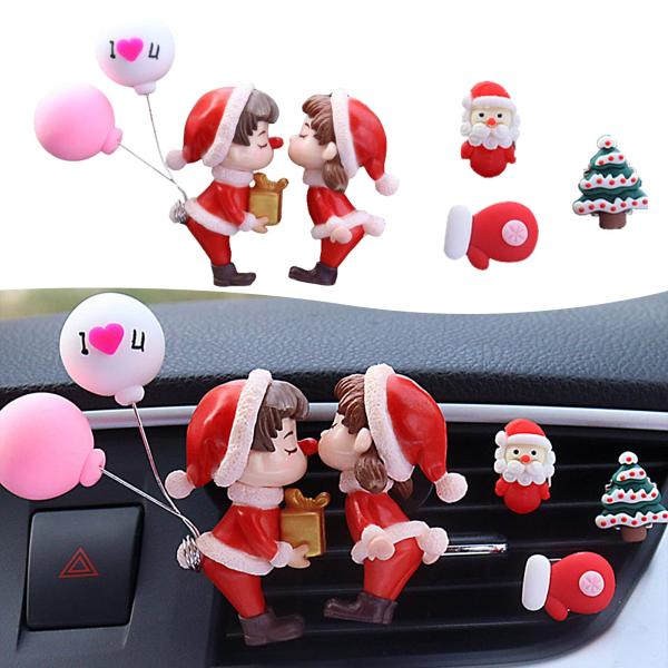 商品名:  jeseny 1 Set Car Christmas Air Fresheners Vent Clip, Personalized Balloon Couple Ornaments, Cute Santa Claus Car I...