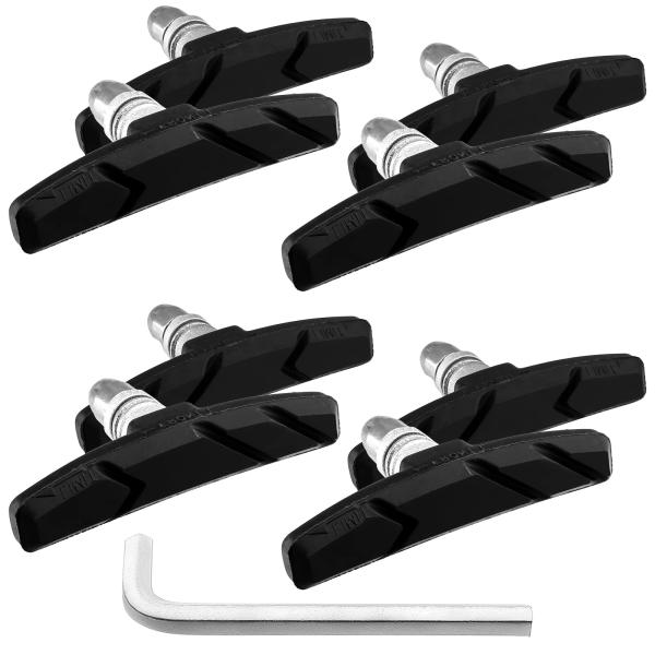 商品名: BokWin 自転車ブレーキパッド8点セット 70mm レッド マウンテンバイク Vブレーキパッド 滑り止め ノイズなし サイクルブレーキパッド 前輪と後輪用 BokWin 8 Pcs Bicycle Brake Pads Set...