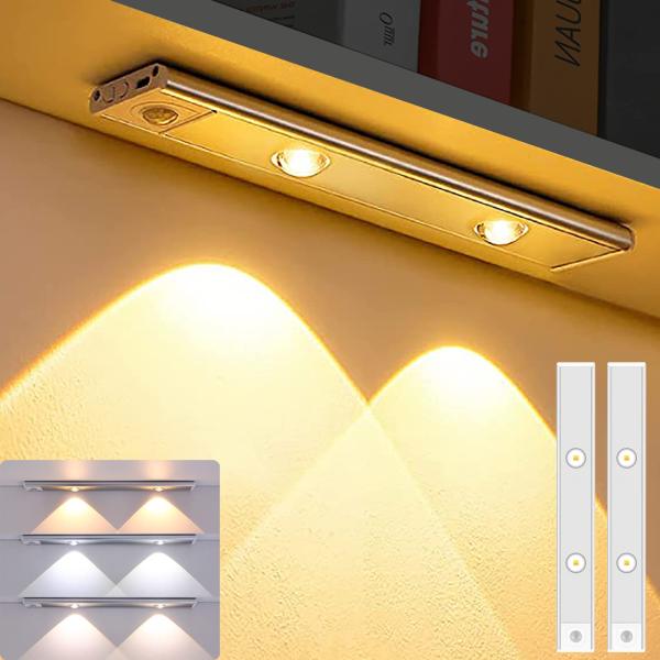 商品名:  Holen Darrel Under Cabinet LED Motion Sensor Lights, USB Rechargeable, 3 Light Modes, Stepless Dimming, 6500K Nigh...
