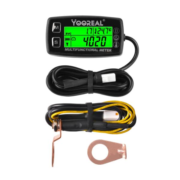 商品名:  Yooreal Hour Meter Tachometer Engine Temperature Gauge,Temp Alert,User Shutdown,Removable Temp Probe for Scooter S...