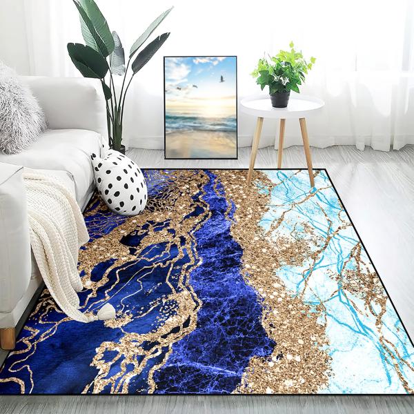 商品名:  Marble Rugs for Living Room Soft Green Marble Carpet with Gold Modern Printed Marble Pattern Carpets for Bedroom K...
