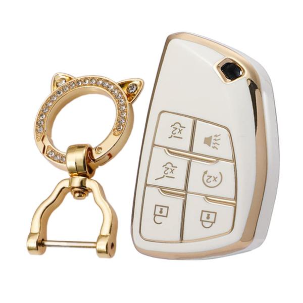 商品名:  KUNIO Car Key Fob Cover Case Key Fit for Buick Envision Tahoe Chevy Key Protective Cover Keychain TPU Key Holder 6...
