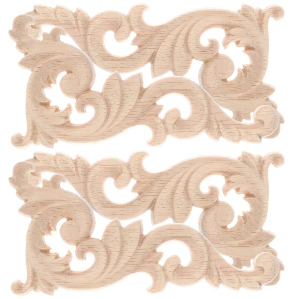 商品名:  Veemoon 4pcs Door Carved Appliques Cabinet Wood Carved Decal DIY Wood Appliques Onlays Furniture Long Carved Onlay...