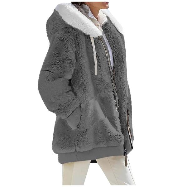 商品名:  Winter Coats For Women Plus Size Fashion Sherpa Jacket Warm Fleece Zip Up Hoodie Casual Aesthetic Clothes Valentin...