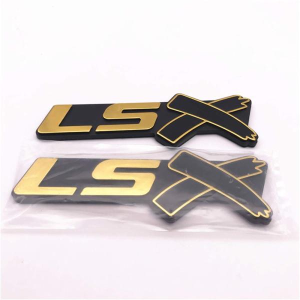商品名:  Forten Kingdom 2pcs LSX Letter Car Fender Side 3D Writing Badge Trunk Name Plate Emblem Sticker Decal (Black Gold)...