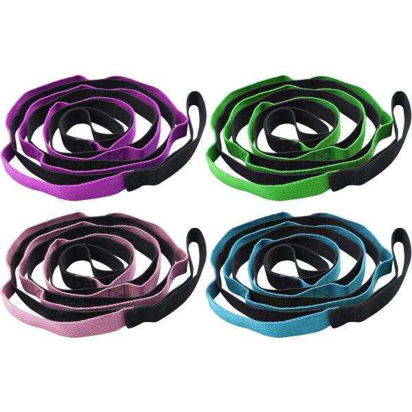 商品名Stretching Strap, 4 Pack 10 Loops Yoga Straps for Stretching, Non-Elastic Stretch Strap for Physical Therapy, Stretch...