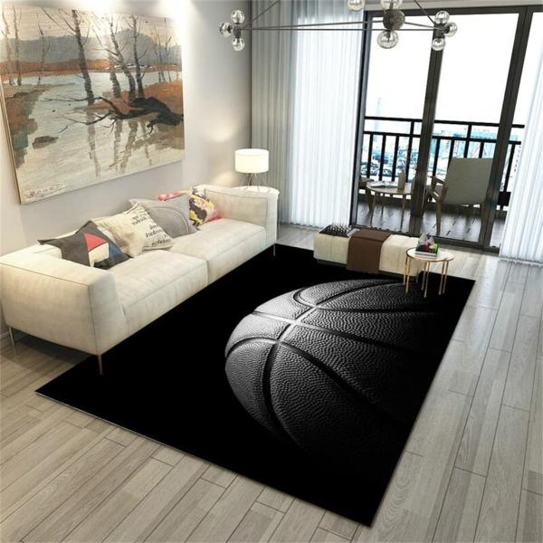 商品名:  EDUMEYA Boys Teens Black Basketball Area Rug for Bedroom Living Room Sports Non-Slip Floor Doormats Matブランド: EDUME...