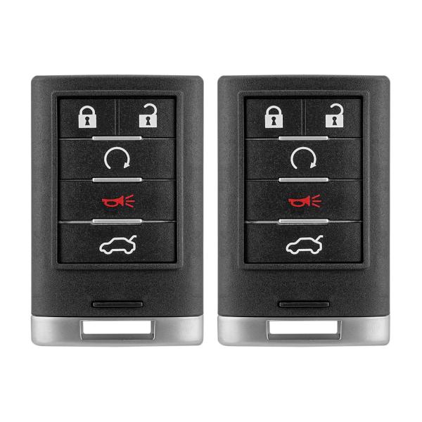 商品名:  Remote Key Fob Replacement Compatible with Cadillac CTS 2008-2015 STS 2008 - 2011 M3N5WY7777A 5 Buttons (Pack of 2...