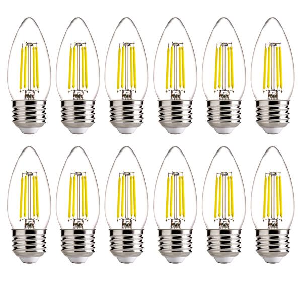 商品名:  Anbujude E26 LED Bulb Dimmable, B11 LED Chandelier Light Bulbs 60 Watt Equivalent, LED Candle Light Bulb, 550 Lume...