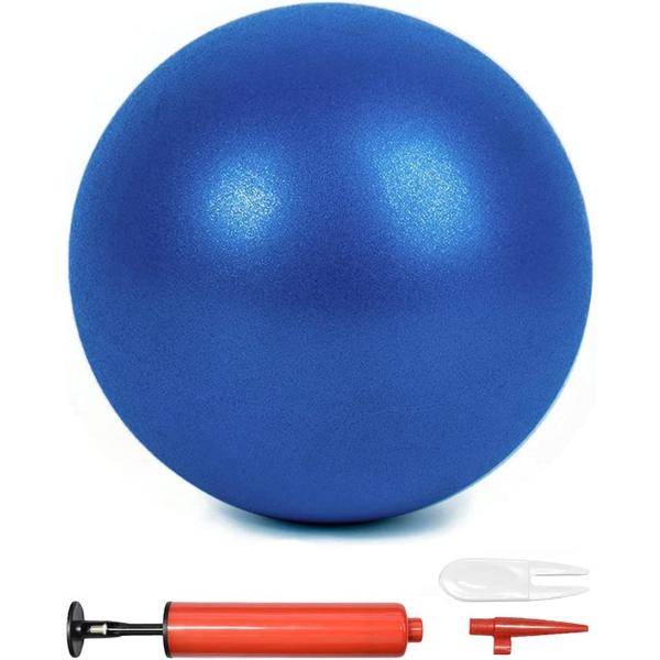 商品名: QISHOP ミニピラティスエクササイズボール ヨガ用 スモールベンダーボール ピラティス 体幹トレーニング 理学療法 ホーム&amp;ジム&amp;オフィスのバランス改善 ポンプ付き ブルー 8インチ QISHOP Mini P...