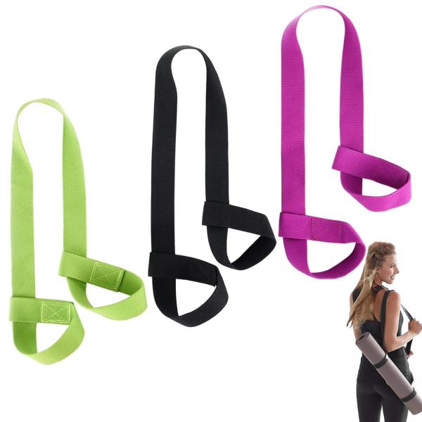 商品名: GAITWIN ヨガマットストラップ 多目的 調節可能 ヨガマットキャリアストラップ スリングバンド すべてのヨガマットの持ち運び用 3個, ブラック、グリーン、パープル。, one size fit all GAITWIN Yo...