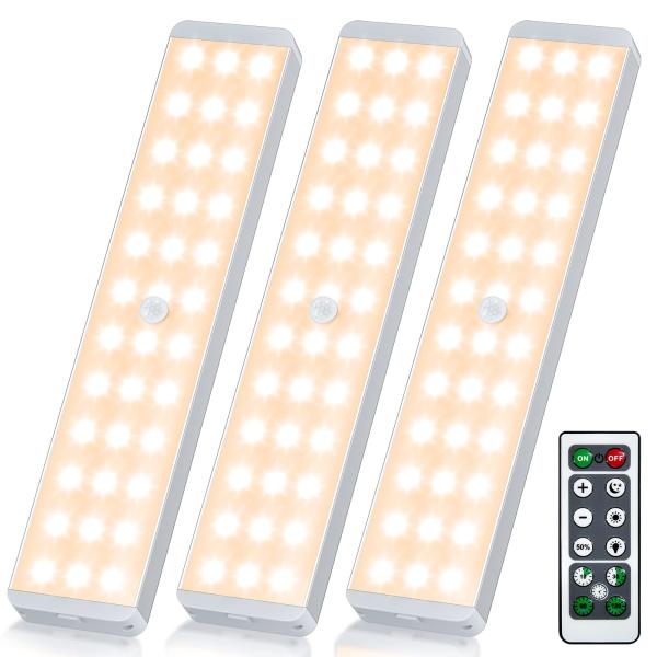 商品名:  Under Cupboard Lights 36 LEDs, Kitchen Closet Dimmable &amp; Timing with Remote, Motion Sensor Indoor Rechargeable...