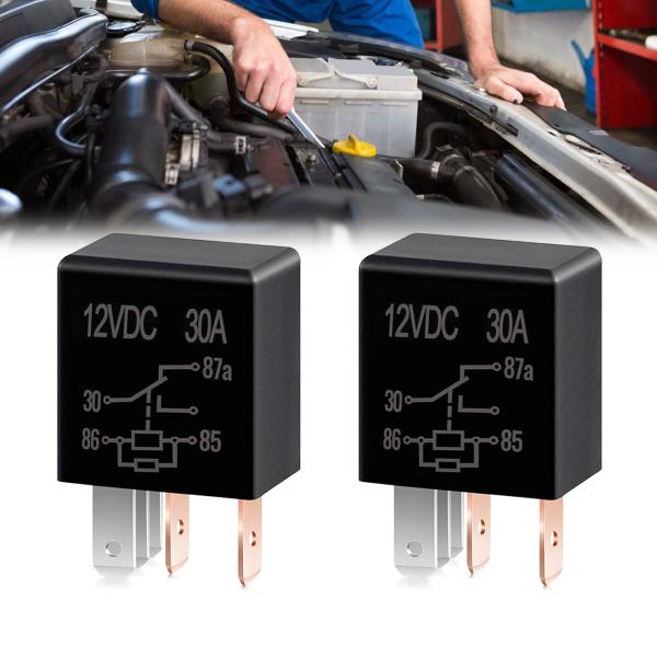 商品名: yonwait 2パック 12V 30A リレー 5ピンリレー 多目的自動車用ヘビーデューティーリレー 高性能スターター 自動車モーター用 交換用アクセサリー (ブラック) yonwait 2 Pack 12V 30A Relay...