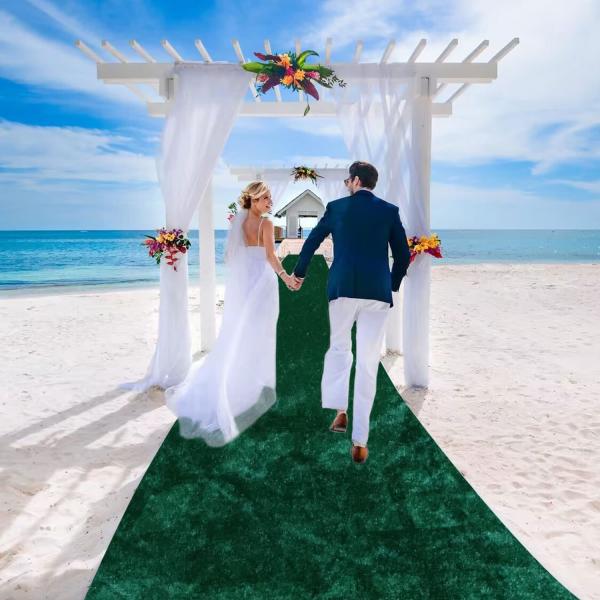 商品名:  FANPROMS Green Aisle Runner for Wedding Ceremony 5x15 Ft Velvet Aisle Runner Rug Party Walkway Rug Carpet Runner f...