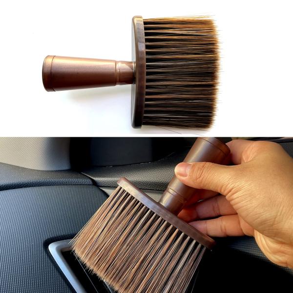 商品名: TRNOI 車内用ダストブラシ 細部用カーブラシ 毛のディテールブラシ 自動/ダッシュボード/エアコン通気口/ディープクリーニングキーボード用ほこり取りツール (ブラウン、1個) TRNOI Car Interior Dust B...