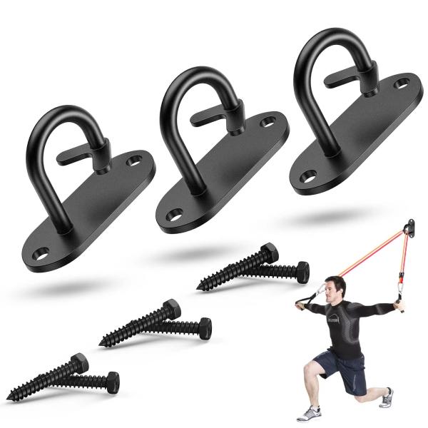 商品名: 壁取り付け式ワークアウトアンカー3個パック Resistance Bands Wall Anchor, Workout Anchors for Resistance Bands Stainless Steel Wall Mount...