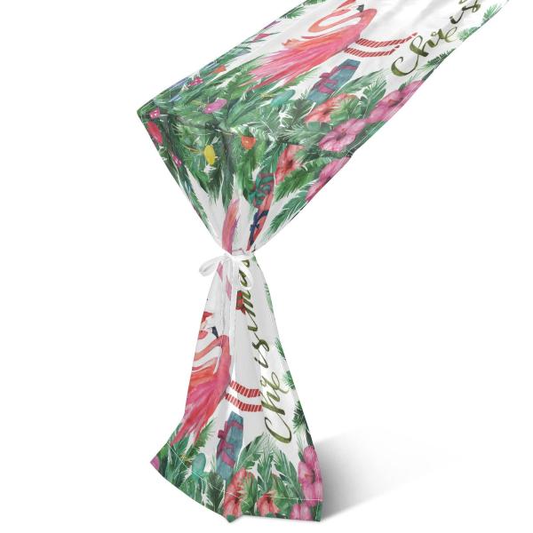 商品名:  ALAZA Christmas Flamingo Tropical Palm Tree Chiffon Table Runner 18x108 Inches Long,Table Cloth Runner for Wedding...