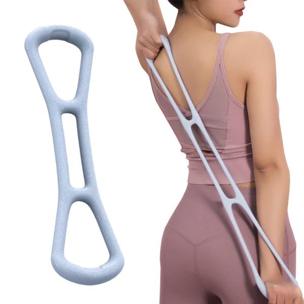 商品名: YOAHOME フィギュア8プラー 家庭用フィットネス レジスタンスバンド ゴムバンド ヨガ練習 ショルダーオープナー ストレッチャーロープ (ブルー) YOAHOME Figure 8 Puller Household Fitn...