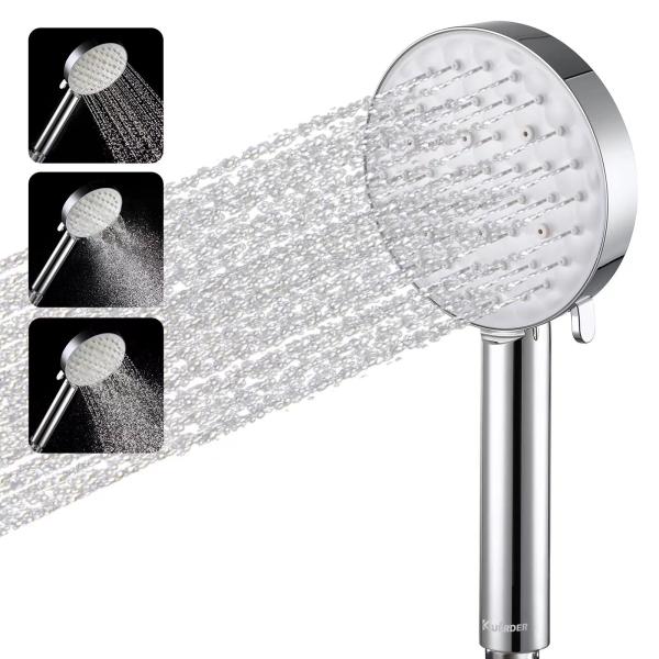 商品名: ハンドヘルドシャワー エネルギーと水効率 ソフトビーズ カスタマイズ可能な設定 1.75 GPM クロム仕上げ 180日間のアフターサービスをお楽しみください! Handheld Shower, energy and water ...