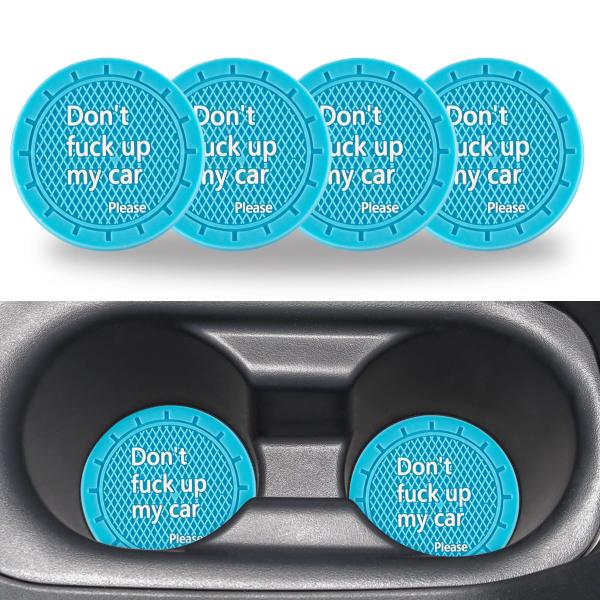 商品名: SINGARO (シンガロ) カーカップコースター 4枚 防水 埋め込み 滑り止め カーインテリアアクセサリー 面白いなりすましギフト 男女兼用 スカイブルー SINGARO?Car?Cup?Coaster,?4PCS?Unive...