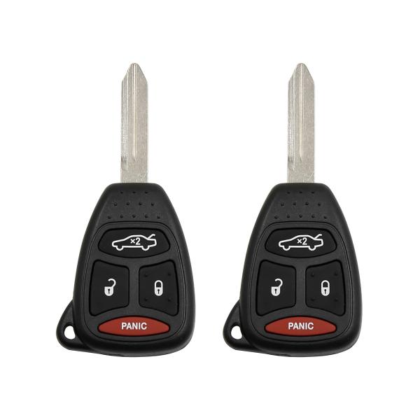 商品名: X AUTOHAUX 2個 4ボタン ノーカット キーフォブ キーレスエントリー リモートコントロール キーケースシェル ダッジ用 ジープ交換用 KOBDT04A X AUTOHAUX 2pcs 4 Buttons Uncut K...