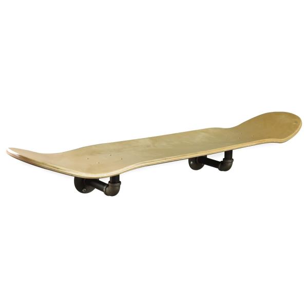 商品名:  Floating Industrial Style Skateboard Deck Shelf with Pipe Mounting System ? Custom Made Indoor Skate Shelving - Ma...