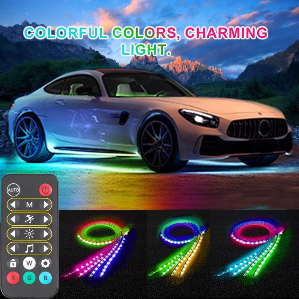 商品名:  FCPVHOY Dreamcolor Chasing Underglow Kit for Car, 4PCS Car Led Underglow Lights for Cars with App and Remote Contr...