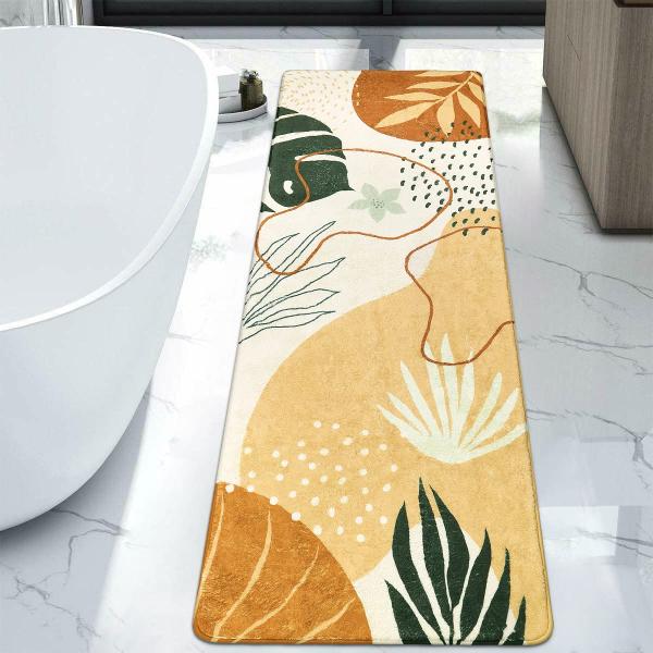 商品名: Uphome 廊下ランナーラグ モダン 抽象的 エクストラロング バスマット 滑り止め かわいい カラフル バスラグ ソフトベルベット 洗濯機洗い可能 フロアマット 美しいデザイン キッチン 寝室 リビングルーム 24x71インチ...