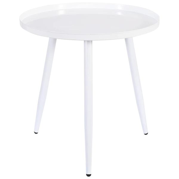 商品名: H JINHUI メタルラウンドソファ サイドエンドテーブル ベッドサイドテーブル ナイトスタンド 組み立て簡単 小さなスペース リビングルーム ベッドルーム バルコニー用 防錆 防水 ホワイト H JINHUI Metal Ro...