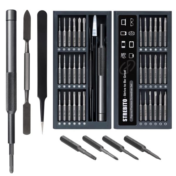 商品名: STREBITO 小型ドライバーセット 39イン1 精密ドライバーセット 電子ツールキット ドライバーキット PC ノートパソコン RC コンピューター 電話修理キット S2スチールロングビット トルクス ペンタローブ Triwi...