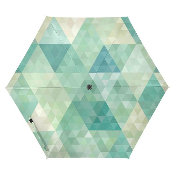 商品名:  ZENWAWA Travel Umbrella (Teal Triangles) Auto Open and Close, Automatic Umbrellas with Case Pouch for Rain Windpro...
