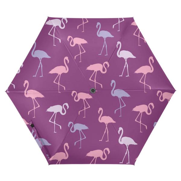 商品名:  ZENWAWA Travel Umbrella (Tropical Exotic Flamingos) Auto Open and Close, Automatic Umbrellas with Case Pouch for R...
