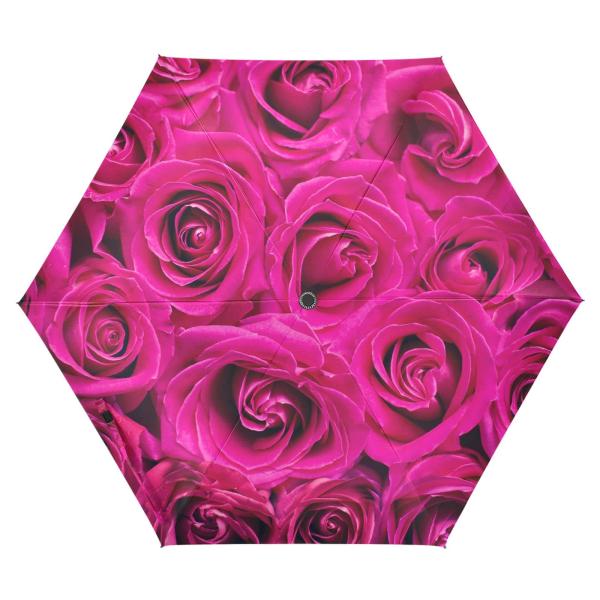 商品名:  ZENWAWA Travel Umbrella (Pink Roses) Auto Open and Close, Automatic Umbrellas with Case Pouch for Rain Windproof U...