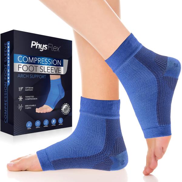 商品名: PhysFlex Compression Socks for Plantar Fasciitis, Achilles Tendonitis Relief - Ankle Compression Sleeve for Heel Sp...