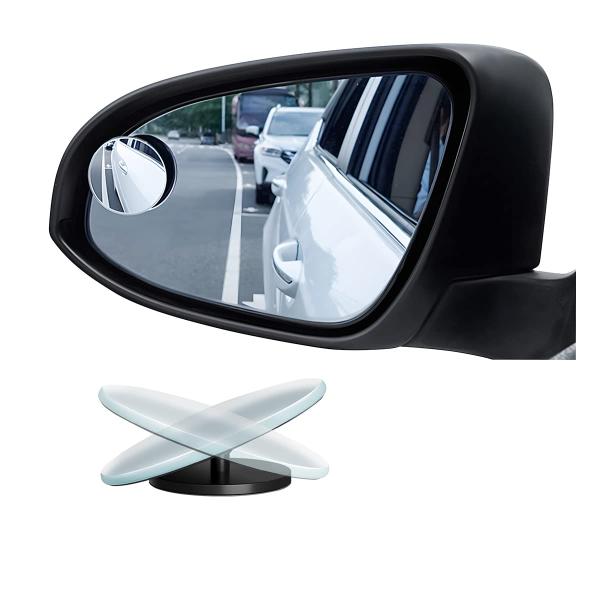 商品名:  Car Blind Spot Mirror, 2" Round HD Glass Frameless Convex Rear View Mirrors, 2pcs 360°Rotatable Convex Rear View M...