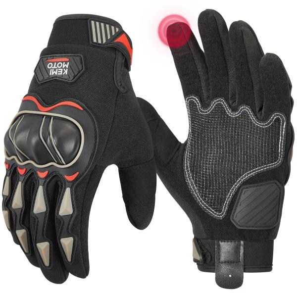商品名:  KEMIMOTO Tactical Gloves for Men, Touchscreen Motorcycle Gloves with Hard Knuckle for Outdoor Sports On-Road/Off-R...