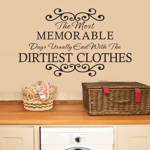 商品名:  Laundry Room Sign Wall Decal Sticker Art Decor , The Most Memorable Days End with The Dirtiest Clothesブランド: FlyWal...
