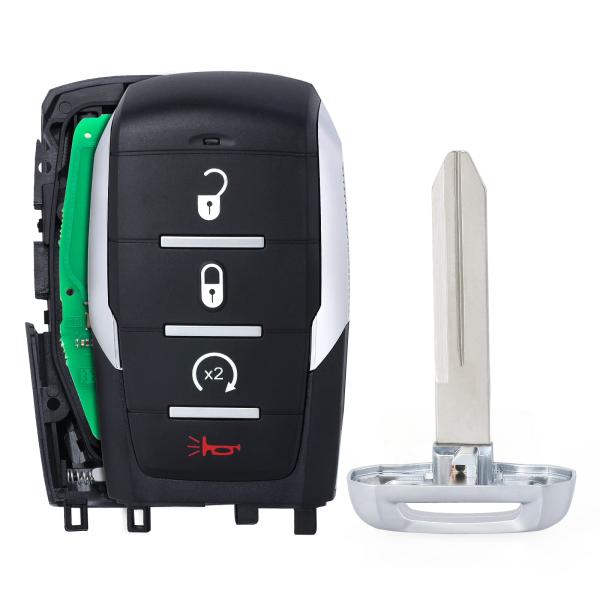 商品名: Aichiyu 交換用キーレスエントリースマートリモートキーフォブ Dodge Ram 1500 2019 2020 2021 2022 2023 4ボタン Ask 434Mhz 4A チップ FCC ID: OHT-488205...