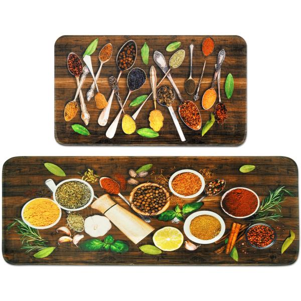 商品名:  ASPMIZ Farmhouse Kitchen Mat Set of 2 Anti Fatigue, Cushioned Kitchen Rugs and Mats Non Skid Washable Absorbent, R...