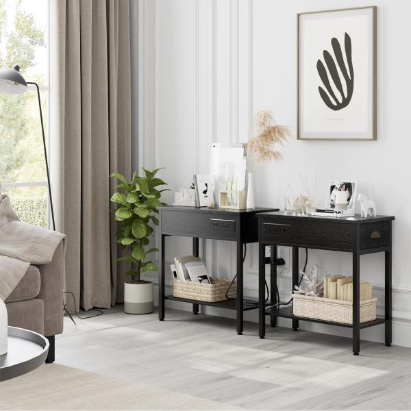 商品名:  Alkmaar Side Charging Station End Table, 2 Pcs, Blackブランド: Alkmaar商品サイズ: 2 Pcs高さ: 10cm横幅: 14cm奥行: 24cm商品番号: Side T...