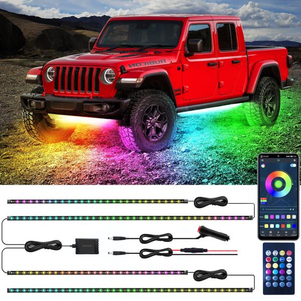 商品名:  Yielinth Underglow Kit for Car, RGB-IC Under Car Lights with Dream Color Dancing Chasing and 213 Scene Modes, Car ...