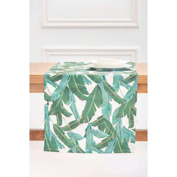 商品名: Hofdeco プレミアム海岸屋内屋外グリーンテーブルランナー 18インチx108インチ 防水ダイニングテーブルランナー パティオ用 グリーンバナナの葉 Hofdeco Premium Coastal Indoor Outdoor...
