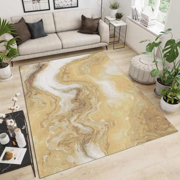 商品名:  New Chinese Style Light Luxury Area Rug, Abstract Ink Living Room Rug, Machine Washable Carpet Non-Slip Anti-Shedd...