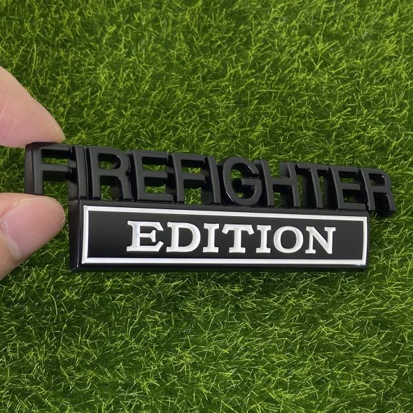 商品名:  2PCS Firefighter Edition Emblems 3D Metal Fender Badge Car Decal Chrome Auto Emblem Truck Exterior Logo Sticker (B...